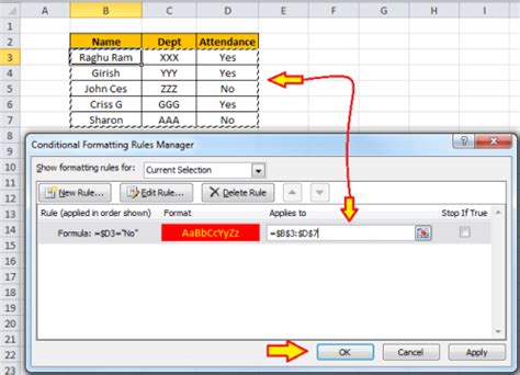 highlight a row in excel using conditional formatting07