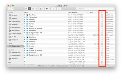 how to show icloud status indicator in mac finder