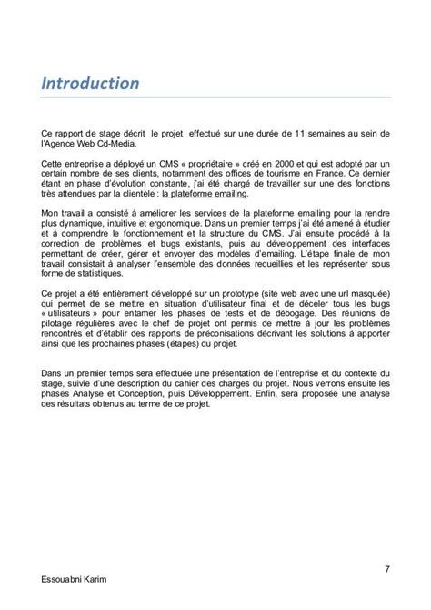 Rapport De Stage Introduction Exemple