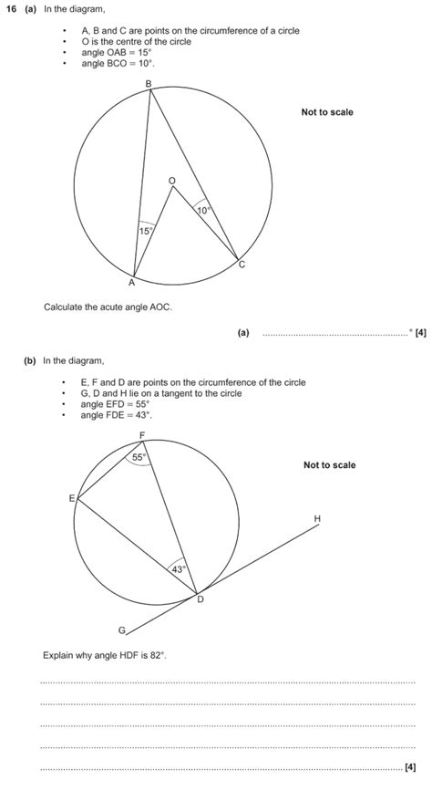 Gcse 9 1 Maths Circle Theorems Past Paper Questions Pi Academy
