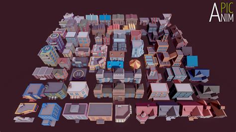 artstation polygon houses unity ue4 game assets