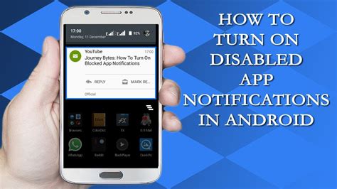 how to turn on disabled notifications for an app in android youtube