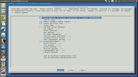 how do i save my kernel configuration as the default settings