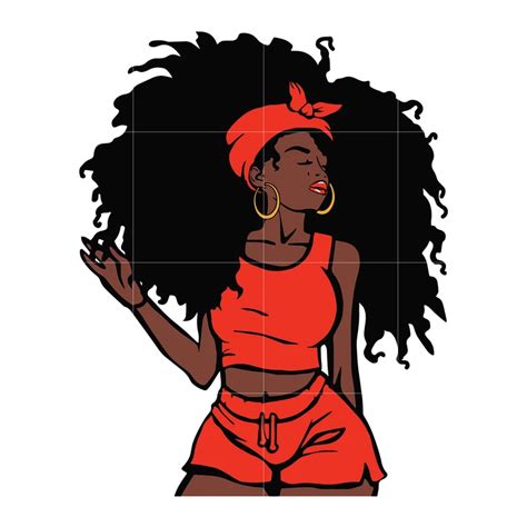 Black Woman Svg Afro Woman Svg African American Woman Svg Dxf Eps