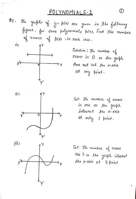 Polynomial Handwritten Notes For 10th Class