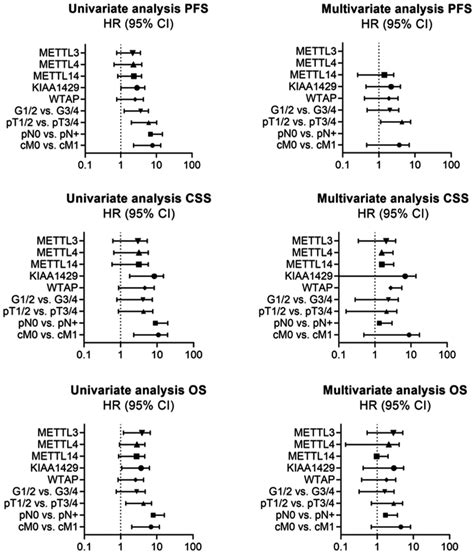Forest Plot Analyses Of Univariate And Multivariate Cox Regression