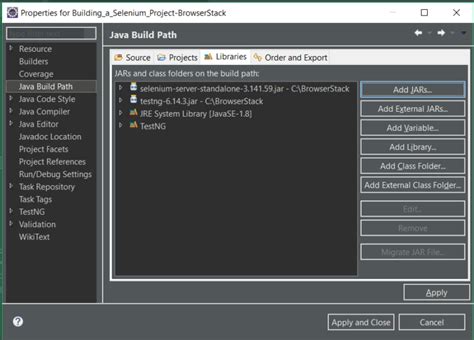 how to build and execute selenium projects browserstack