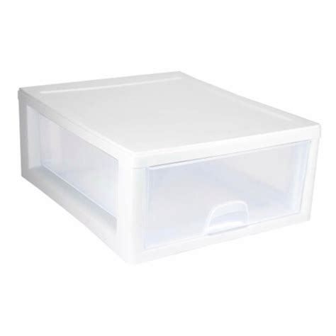 Sterilite 16 Qt Clear Plastic Stacking Storage Drawer Container Box