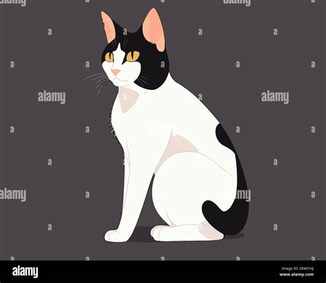 Cute Japanese Cat Flat Vector Illustration Stock Vector Image And Art Alamy