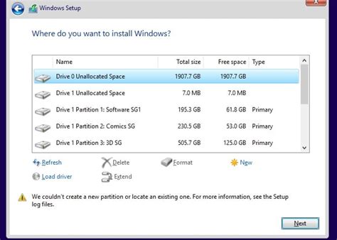 we couldn t create a new partition or locate slidesharetrick