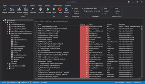 monitor sql server index size