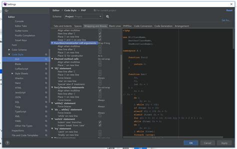code style function and for parameters formatting on multiple lines