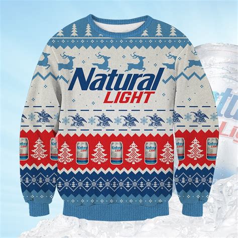 3d Print Natural Light Beer Christmas Sweater In 2020 Christmas