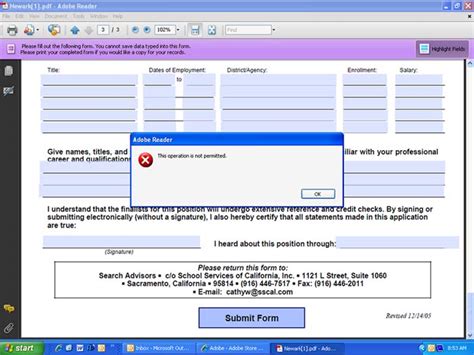 solved operation not permitted when trying to submit a pdf forms