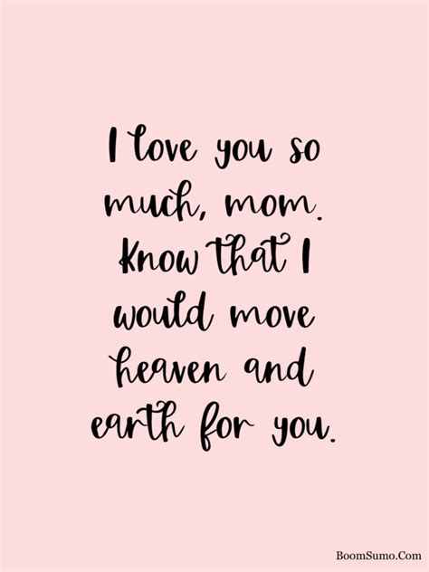 120 Deep I Love You Mom Quotes And Sayings From The Heart – Boomsumo