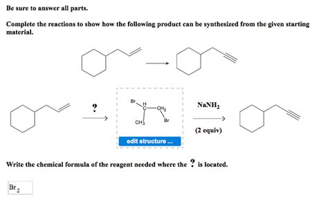 Solved Be Sure To Answer All Parts Complete The Reactions