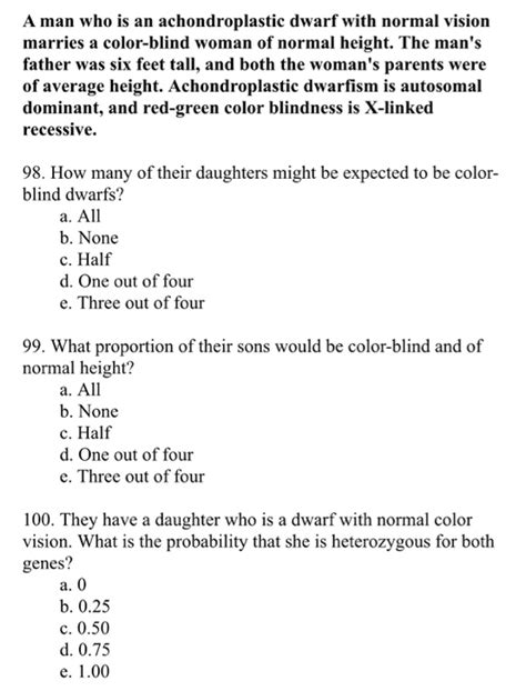 Solved A Man Who Is An Achondroplastic Dwarf With Normal