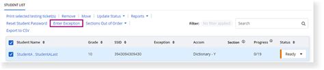 add edit and remove exceptions