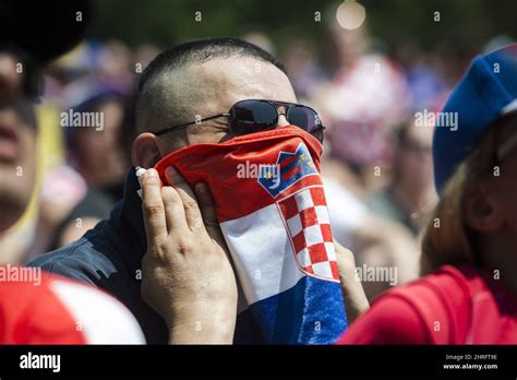 Croatia Soccer Fans React During A Live Screening Of The 2018 Fifa