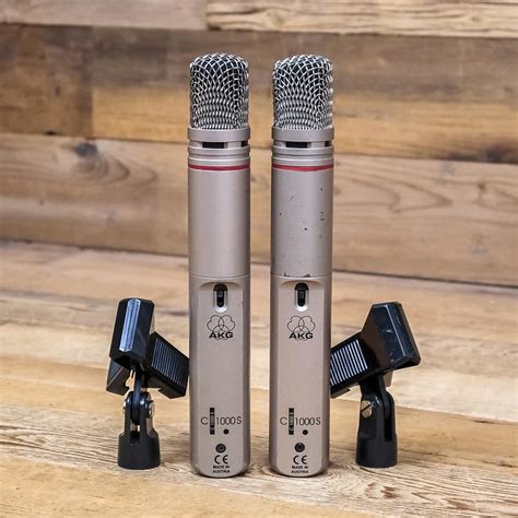 Akg C1000s Silver Microphone Stereo Pair Reverb