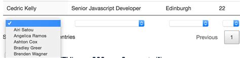 javascript jquery datatables filter by select input when input has