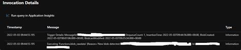 how to grep information from trigger details in azure functions blob