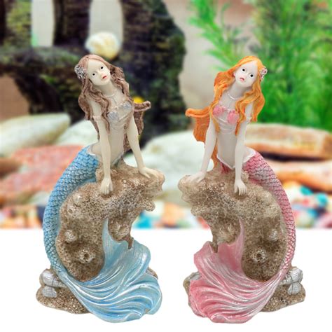 Betterz Aquarium Mermaid Statue Realistic Shape Diy Resin Whimsical