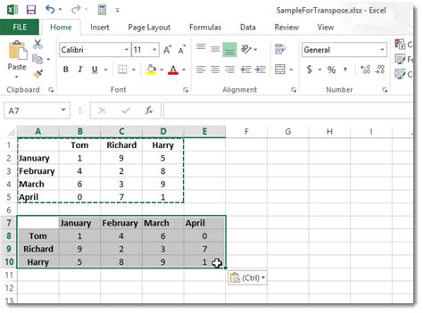 how to convert a row to a column in excel the easy way