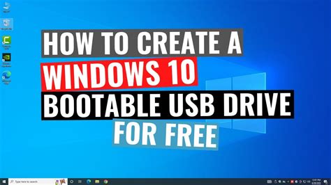 [how To] Create A Windows 10 Bootable Usb Drive For Free Youtube