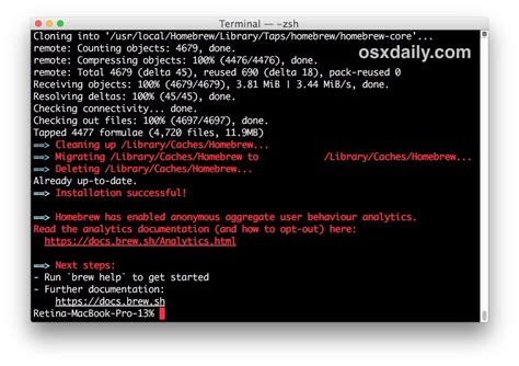 how to install homebrew on mac