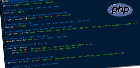add array values in php web development blog