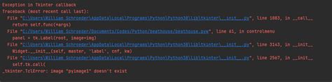 python ` tkinter tclerror image pyimage1 doesn t exist` stack
