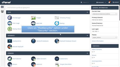 how to enable or disable modsecurity in cpanel youtube