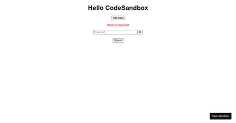 react dynamic form codesandbox
