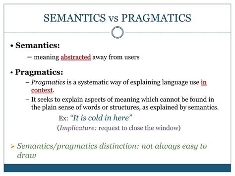 difference between semantics and pragmatics 783