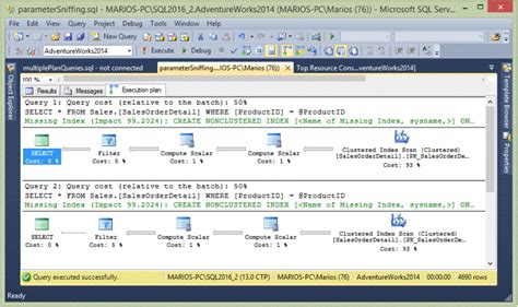 plan forcing with the query store in sql server 2016