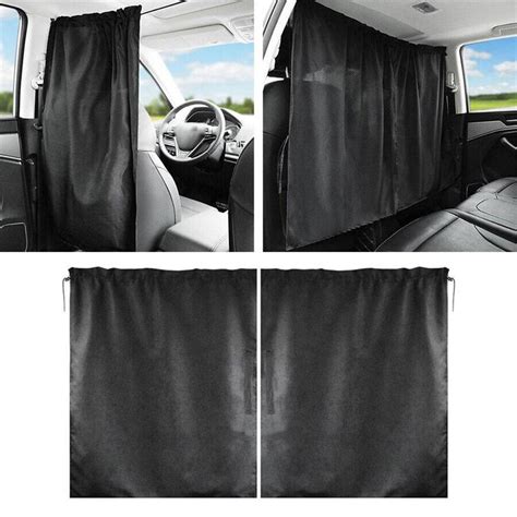 2pcs Set Car Isolation Curtain Partition Privacy Protection Sun Shade