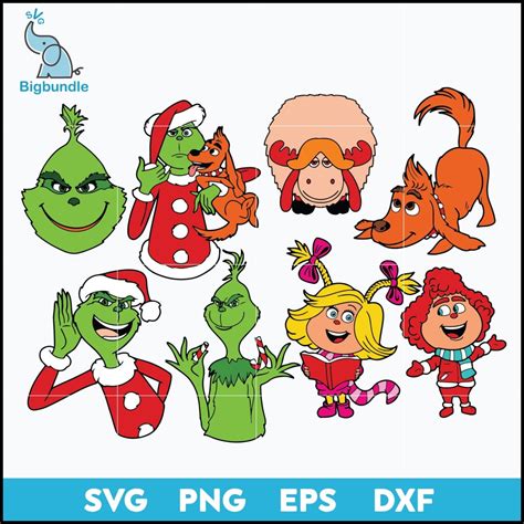 Grinch Friends Christmas Bundle Svg Grinch Svg Christmas Svg Svg Pn