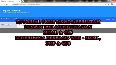 membuat script tabel sederhana berbasis web html php css part 3 images