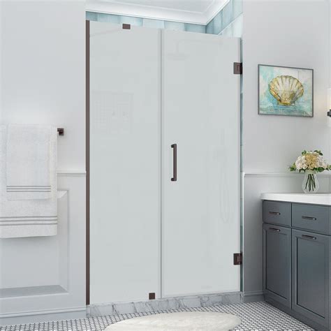 Aston Belmore Xl 49 25 50 25 X 80 Frameless Hinged Shower Door