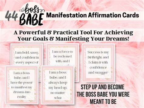 Boss Babe Affirmation Cards Boss Lady Affirmation Cards Boss Babe
