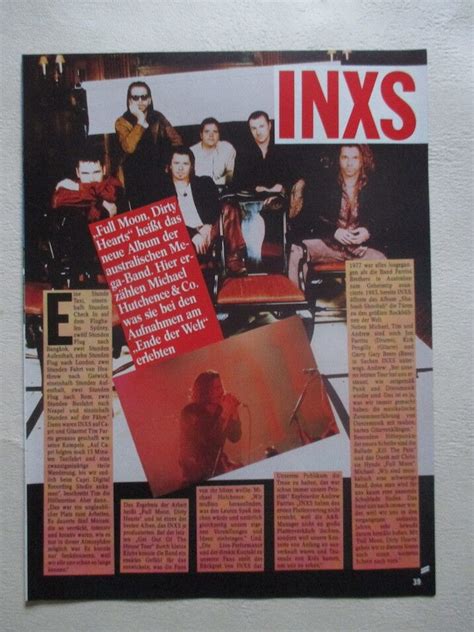 Inxs Michael Hutchence Farriss Cuttings Clippings Poster Germany Ebay