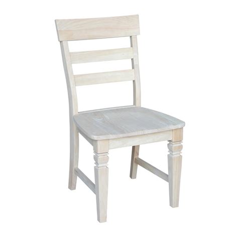 International Concepts Unfinished Wood Dining Chair Set Of 2 C 19p