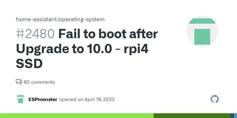 fail to boot after upgrade to 10 0 rpi4 ssd · issue 2480 · home