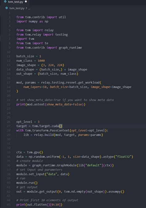 when windows10 run tvm cuda10 2 llvm9 0 run these code it will return