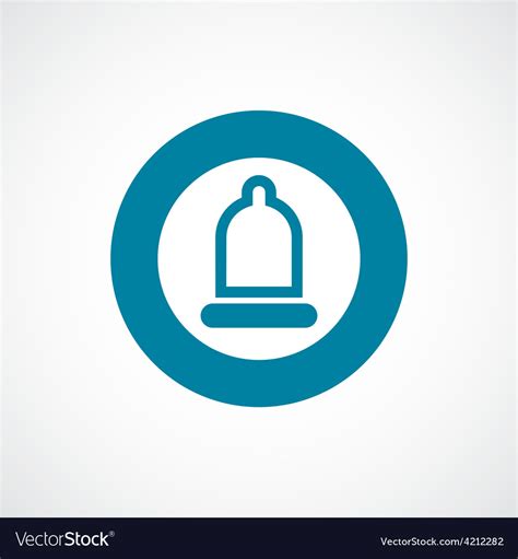 Condom Icon Bold Blue Circle Border Royalty Free Vector