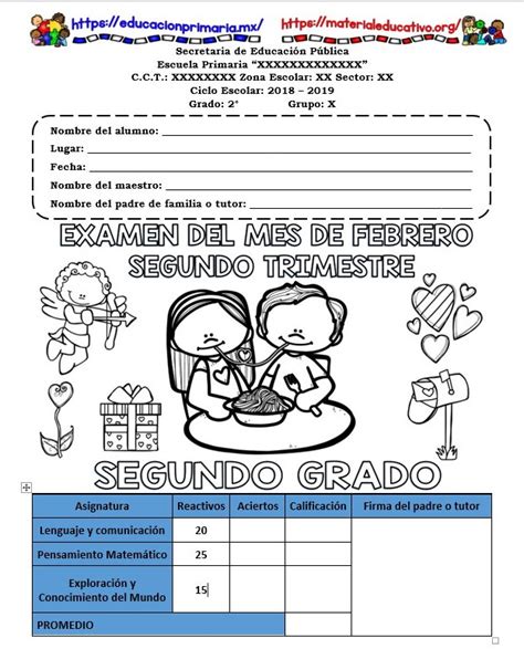 Compartir Imagen Portadas Para Examenes De Primaria Para Imprimir
