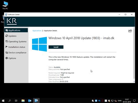 how can i in place upgrade to windows 10 1803 using