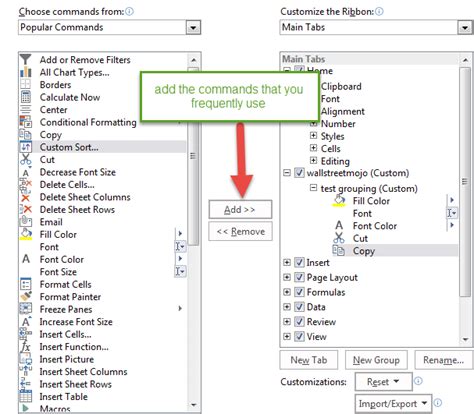excel 2016 ribbons tabs and quick access toolbar