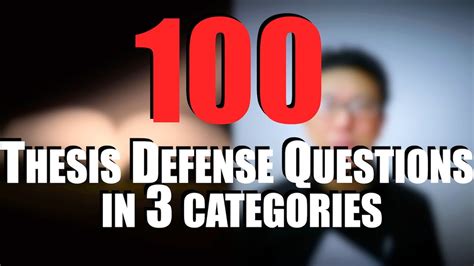Thesis Defence Questions And Answers